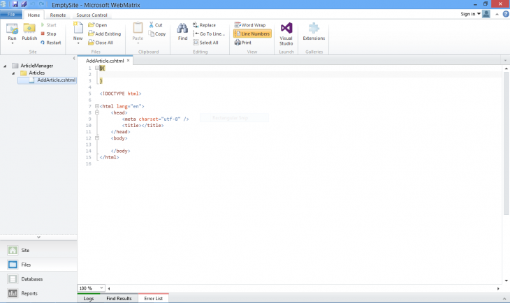 Introduction to Razor and Microsoft WebMatrix | JAMSHID HASHIMI